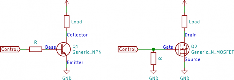 Low side vs. High side transistor switch - Bald Engineer